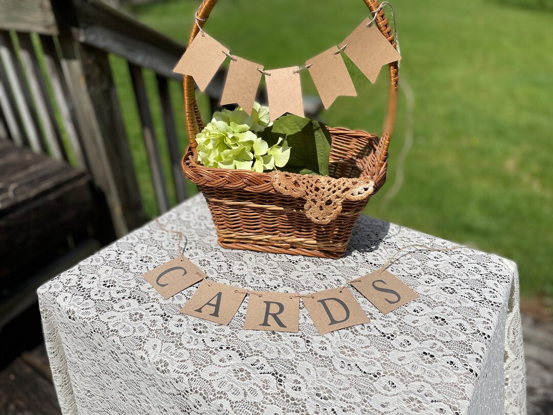 Small Cards Chipboard Banner, Light Weight Cards Banner, Wedding Banner ...