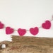 Pink Rustic Heart Garland Bridal Shower Country Heart Decor - Etsy