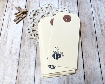 Bumblebee Tags Round Paper Gift Tags Set of 10 - Etsy