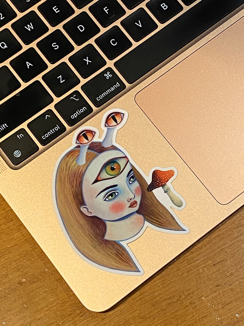Sci-fi Alien Girls High Quality Vinyl Sticker Cosmic Mushroom Princess ...