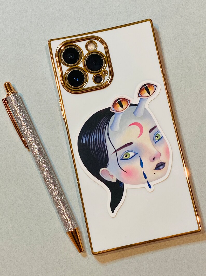 Alien Sticker Sci-fi Sticker Design alien Being - Etsy