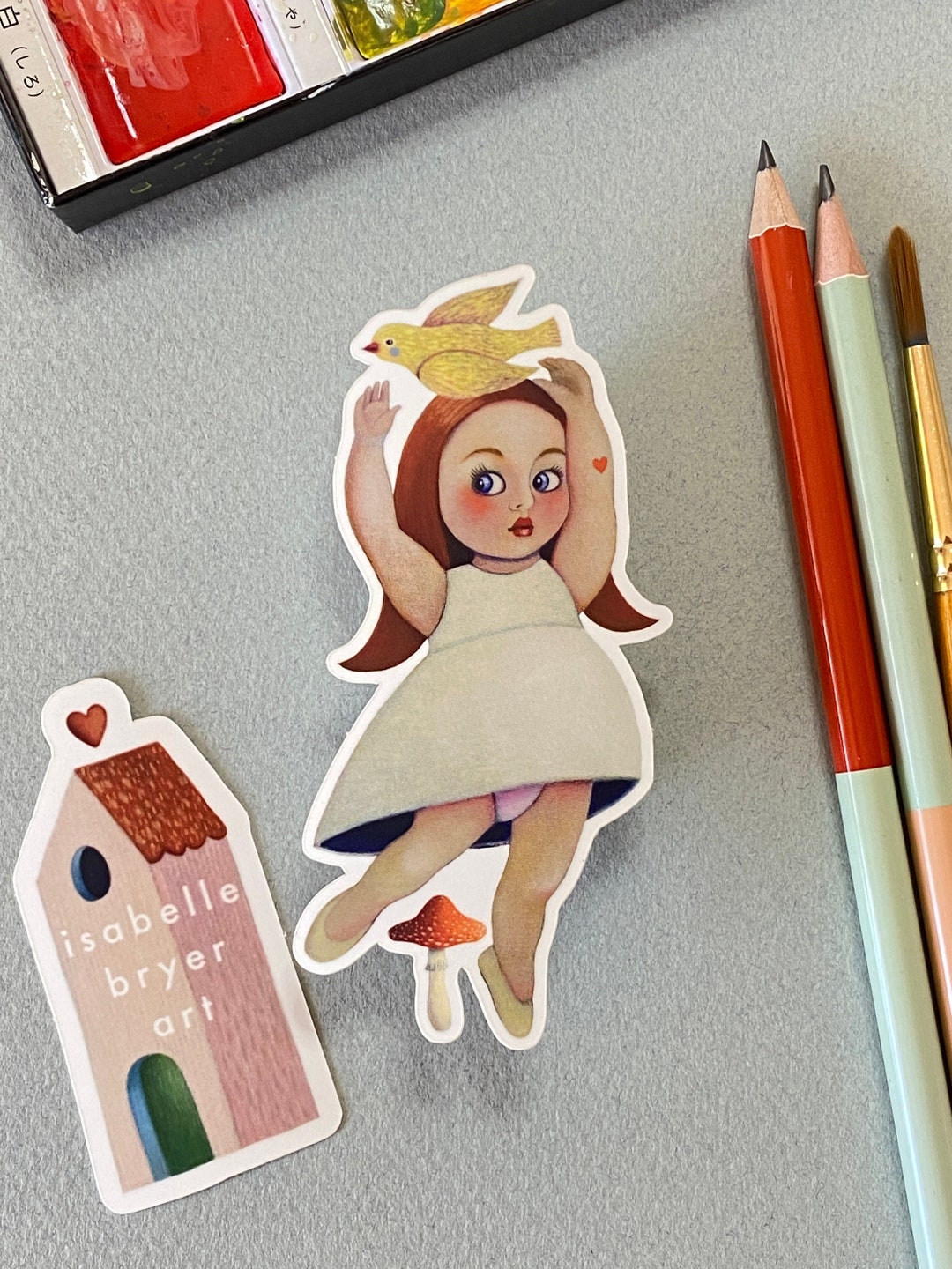 Ballerina Girl Sticker, Dancing Doll on High Quality Matte Vinyl ...