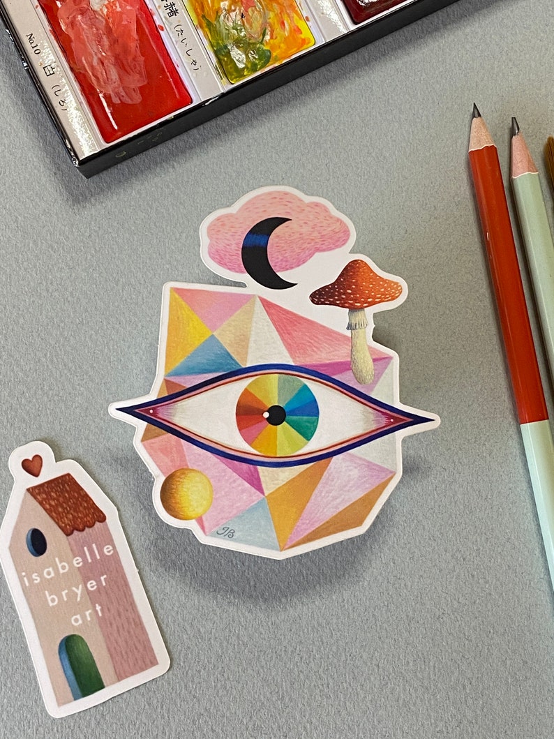 Rainbow PRIDE Sticker Pack, 3 Large Vinyl Rainbow Stickers psychedelic ...