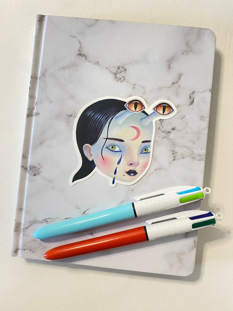 Alien Sticker Sci-fi Sticker Design alien Being - Etsy