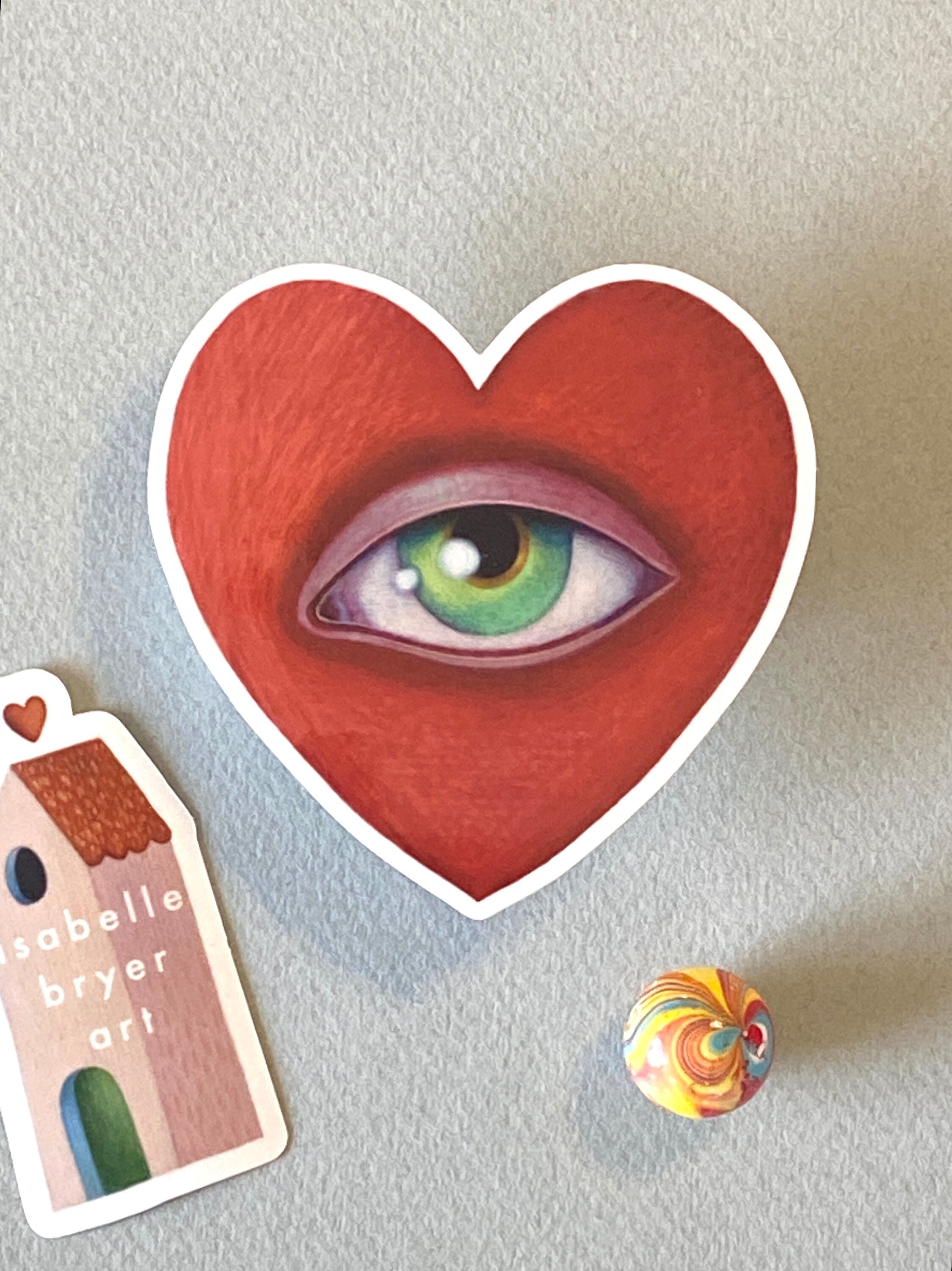 Heart and Eye High Quality Vinyl Sticker Eye Love You - Etsy
