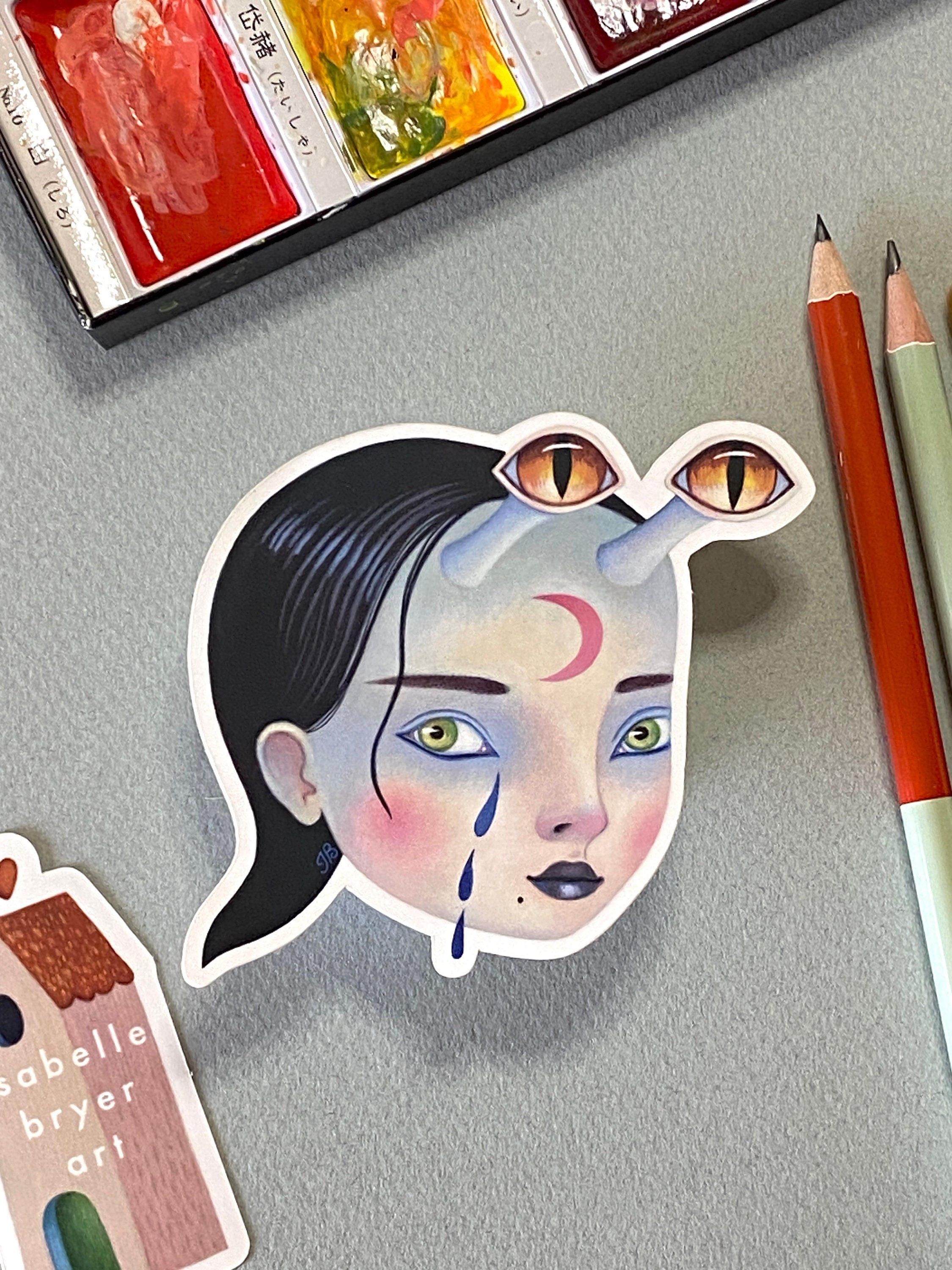 Alien Sticker Sci-fi Sticker Design alien Being - Etsy