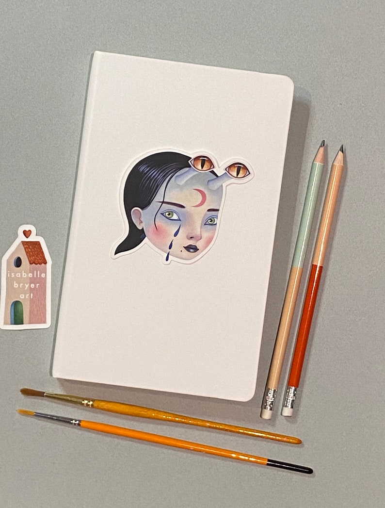 Alien Sticker Sci-fi Sticker Design alien Being - Etsy