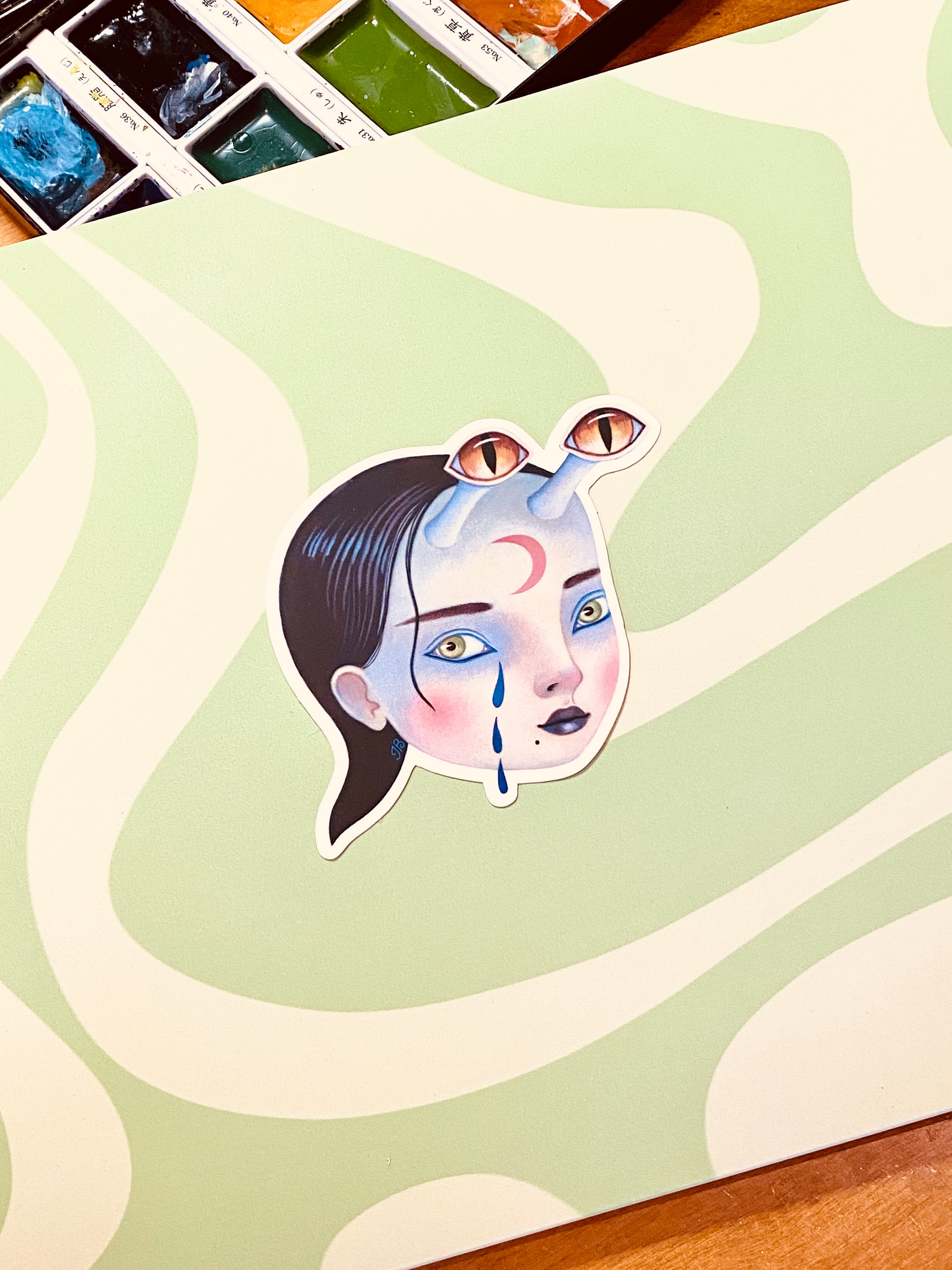 Alien Sticker Sci-fi Sticker Design alien Being - Etsy