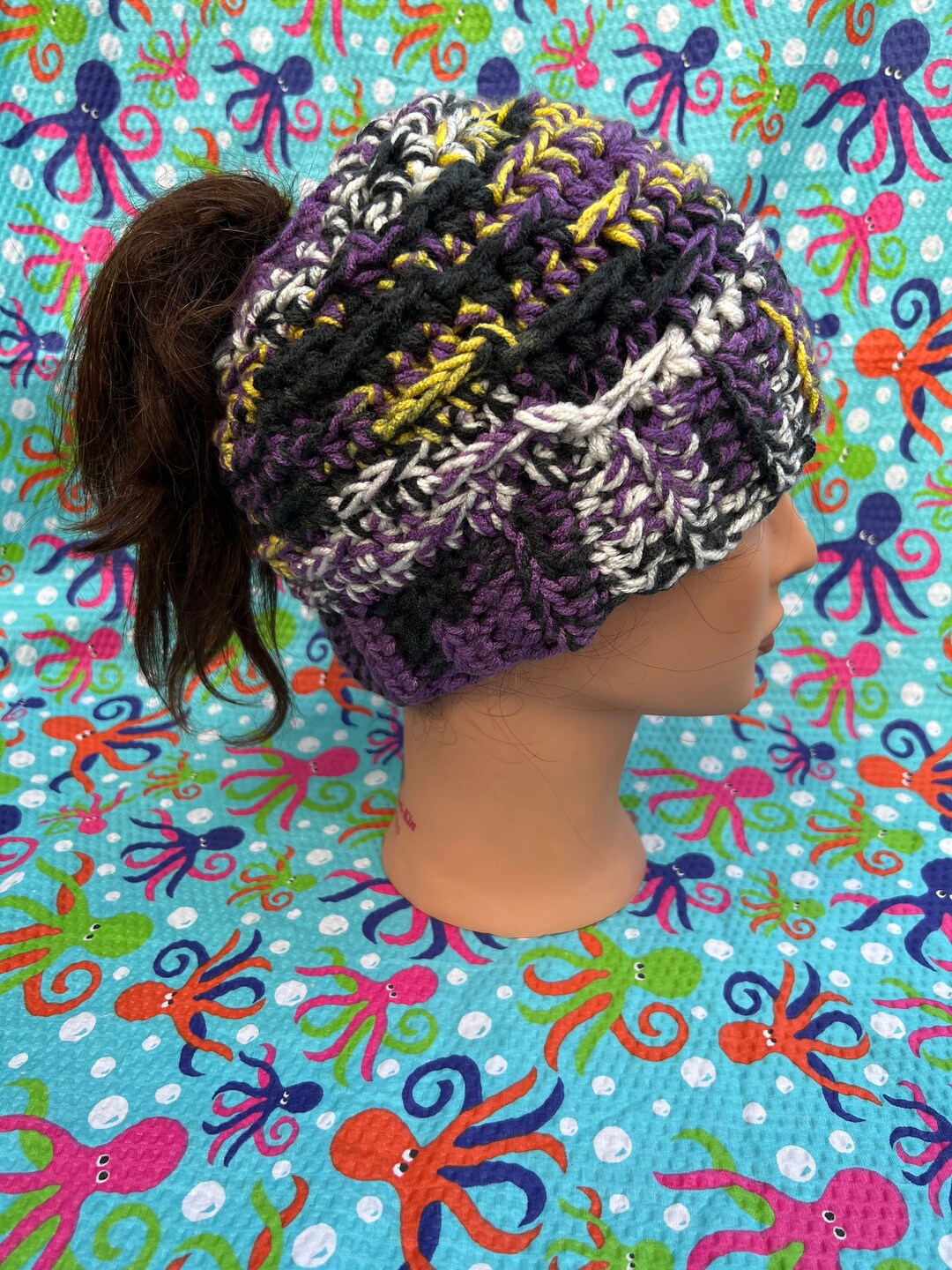 Pride Messy Bun Beanie - Etsy