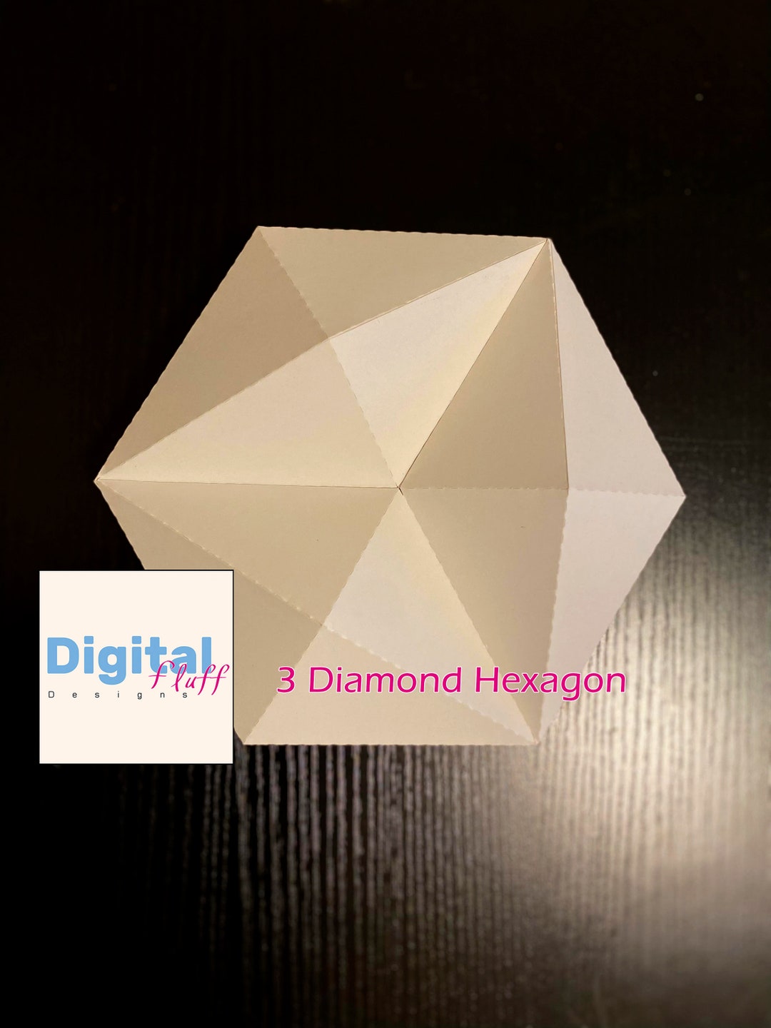 Paper Craft - 3 Diamond Hexagon Template - Etsy