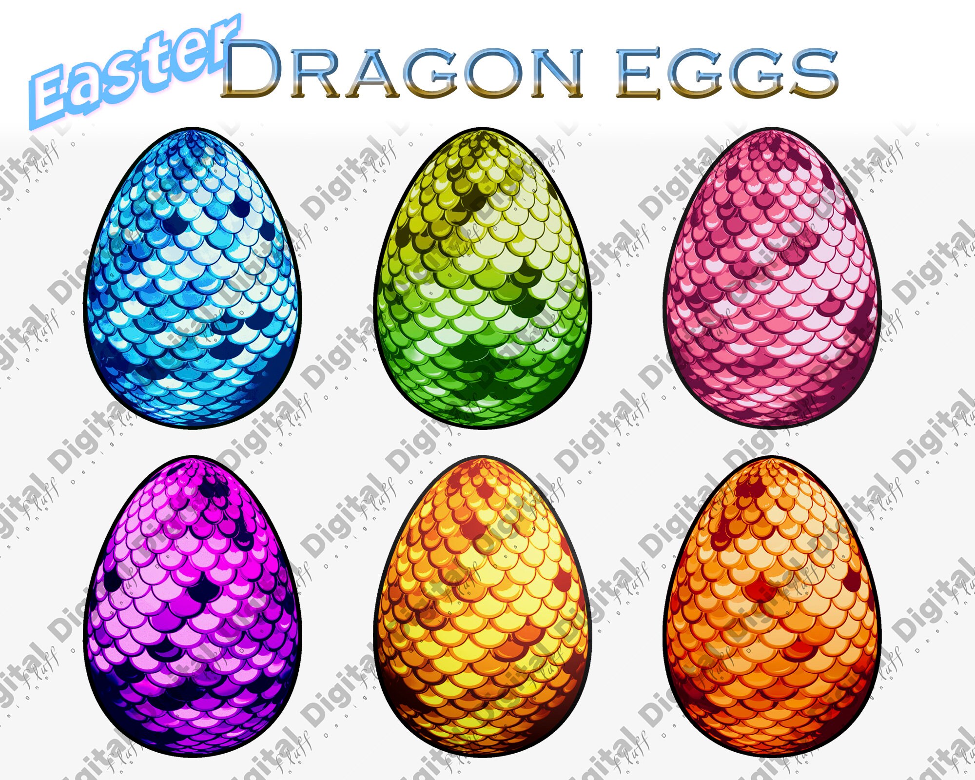 Easter Dragon Eggs PNG - Etsy
