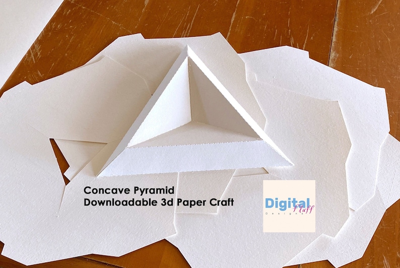 Papercraft Template - Concave Pyramid - Etsy
