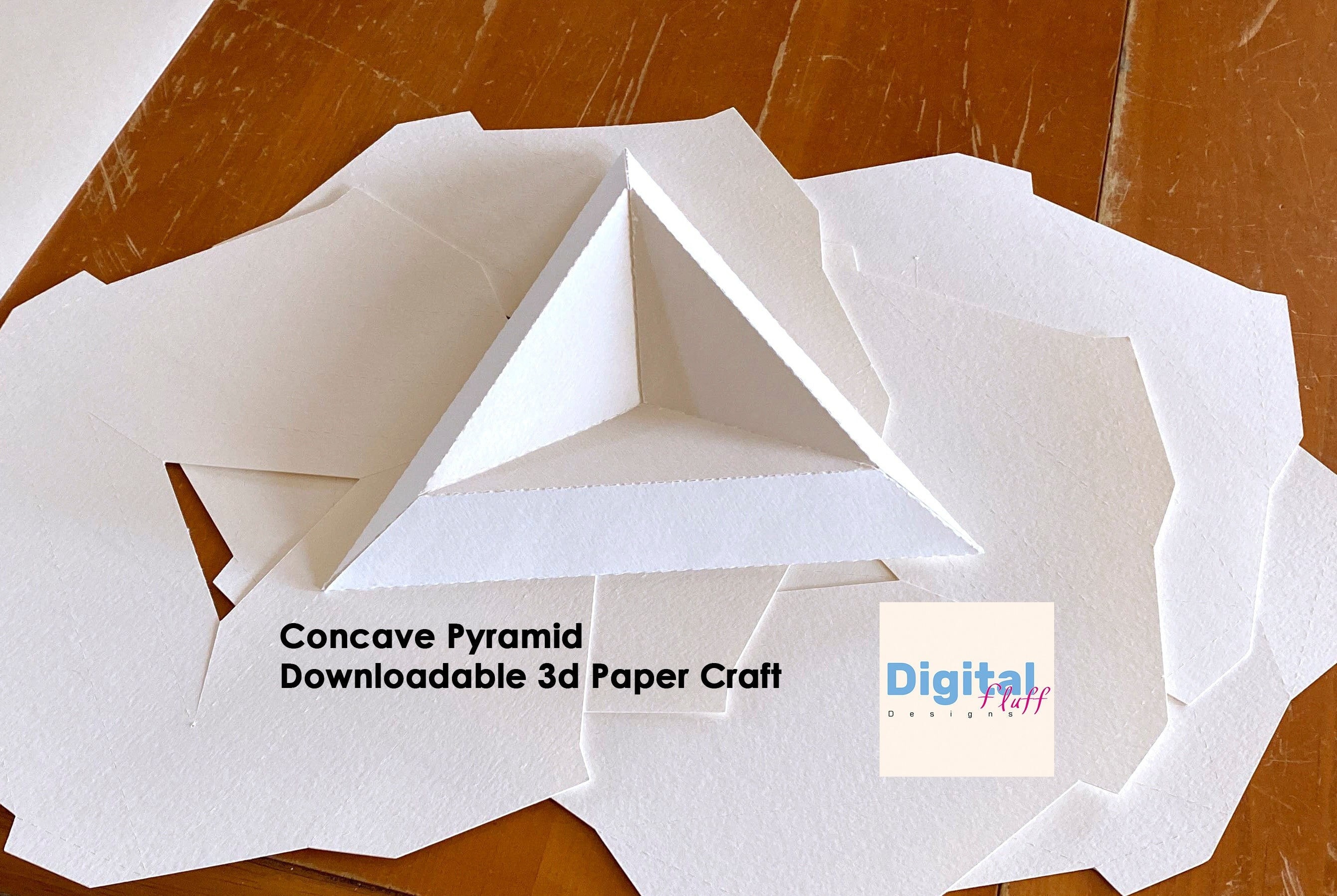 Papercraft Template - Concave Pyramid - Etsy