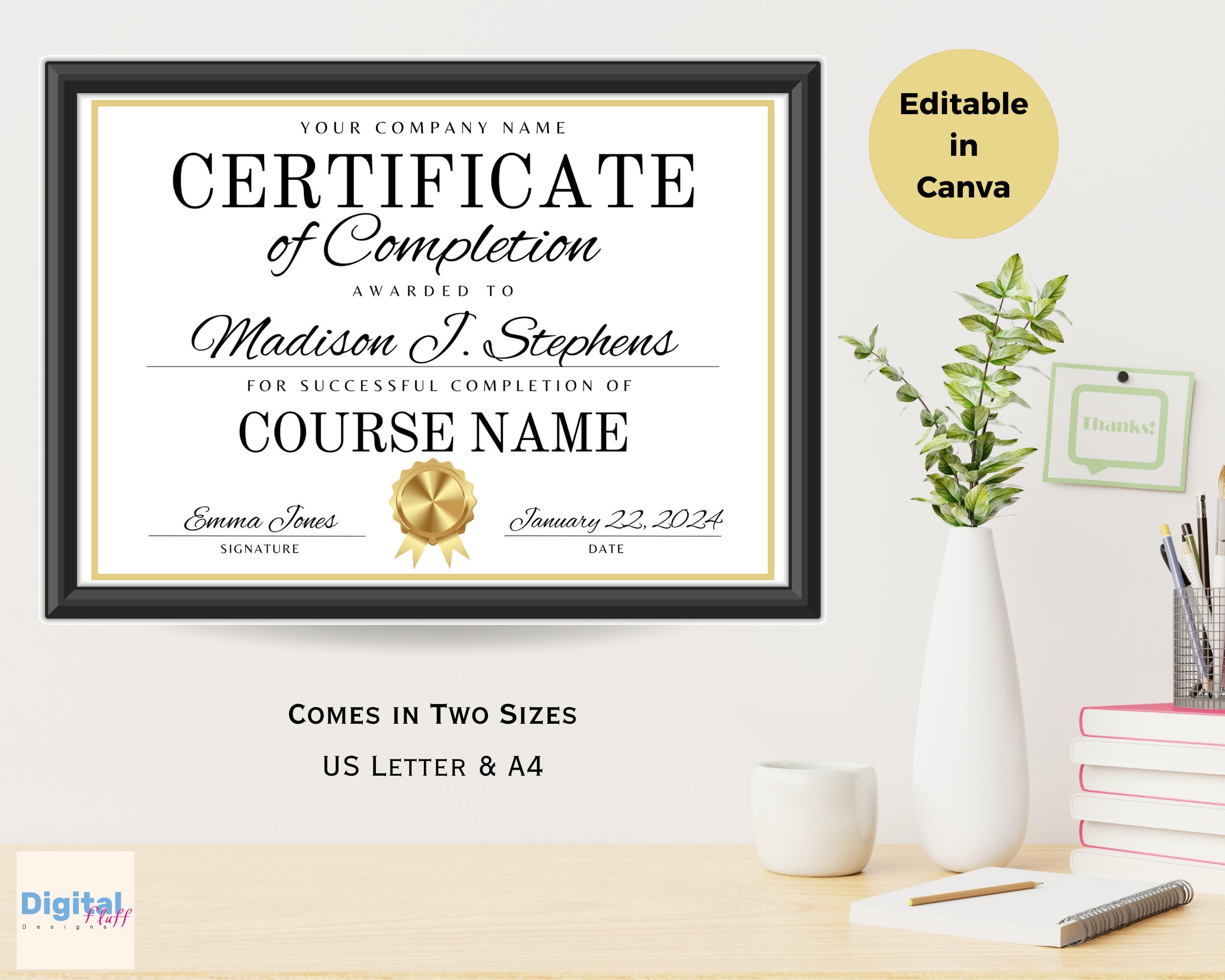 Custom Certificate of Completion Template for Beauty Training - Lash ...