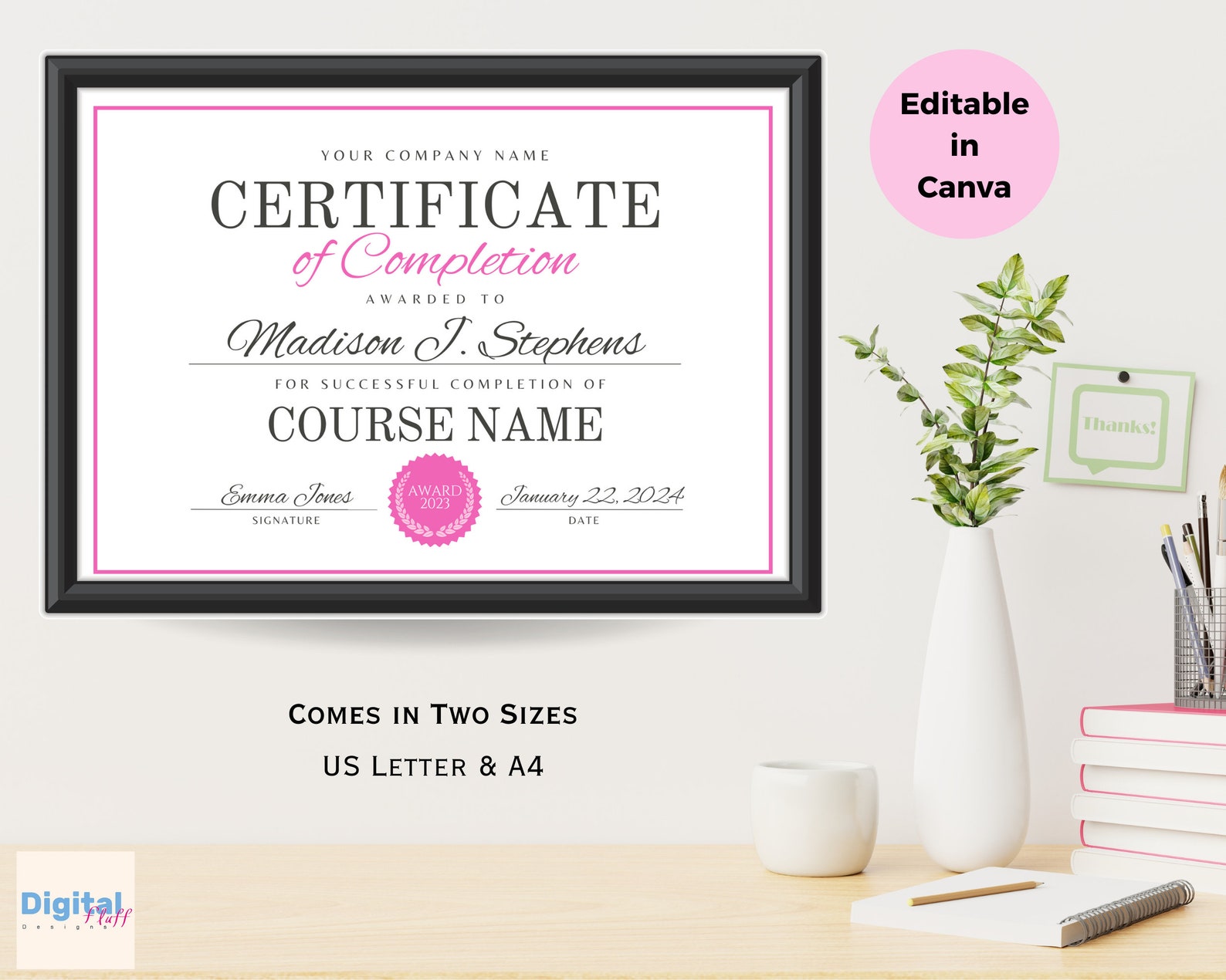 Custom Certificate of Completion Template for Beauty Training - Lash ...