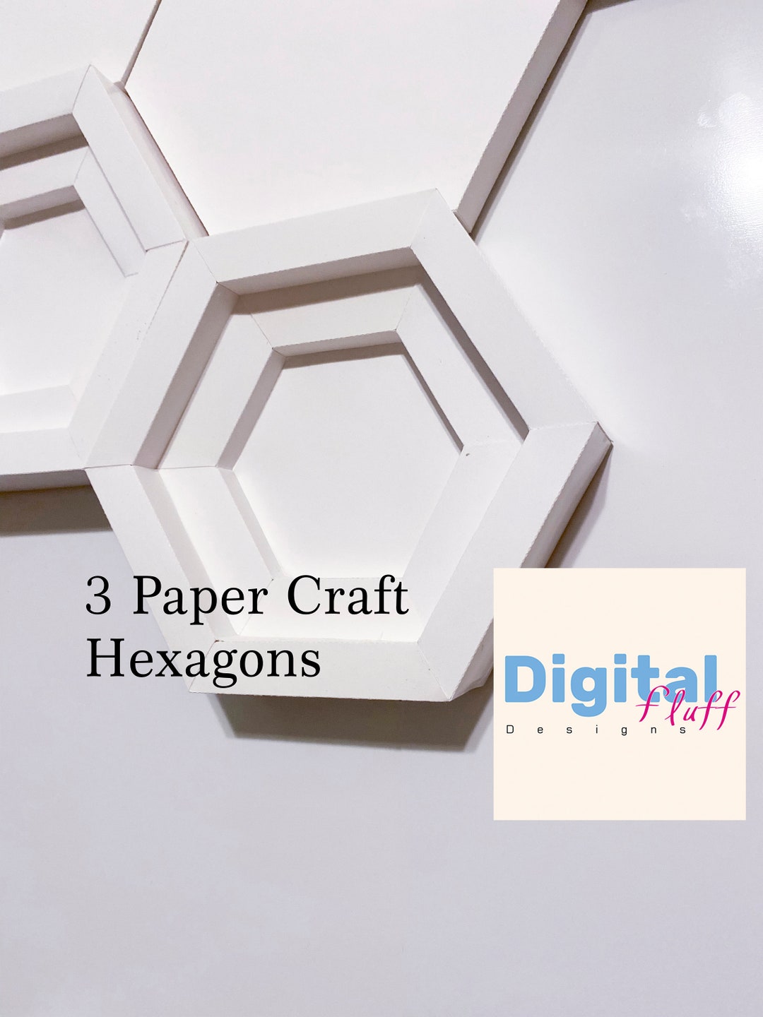 Paper Craft - Three Hexagon Templates - Etsy