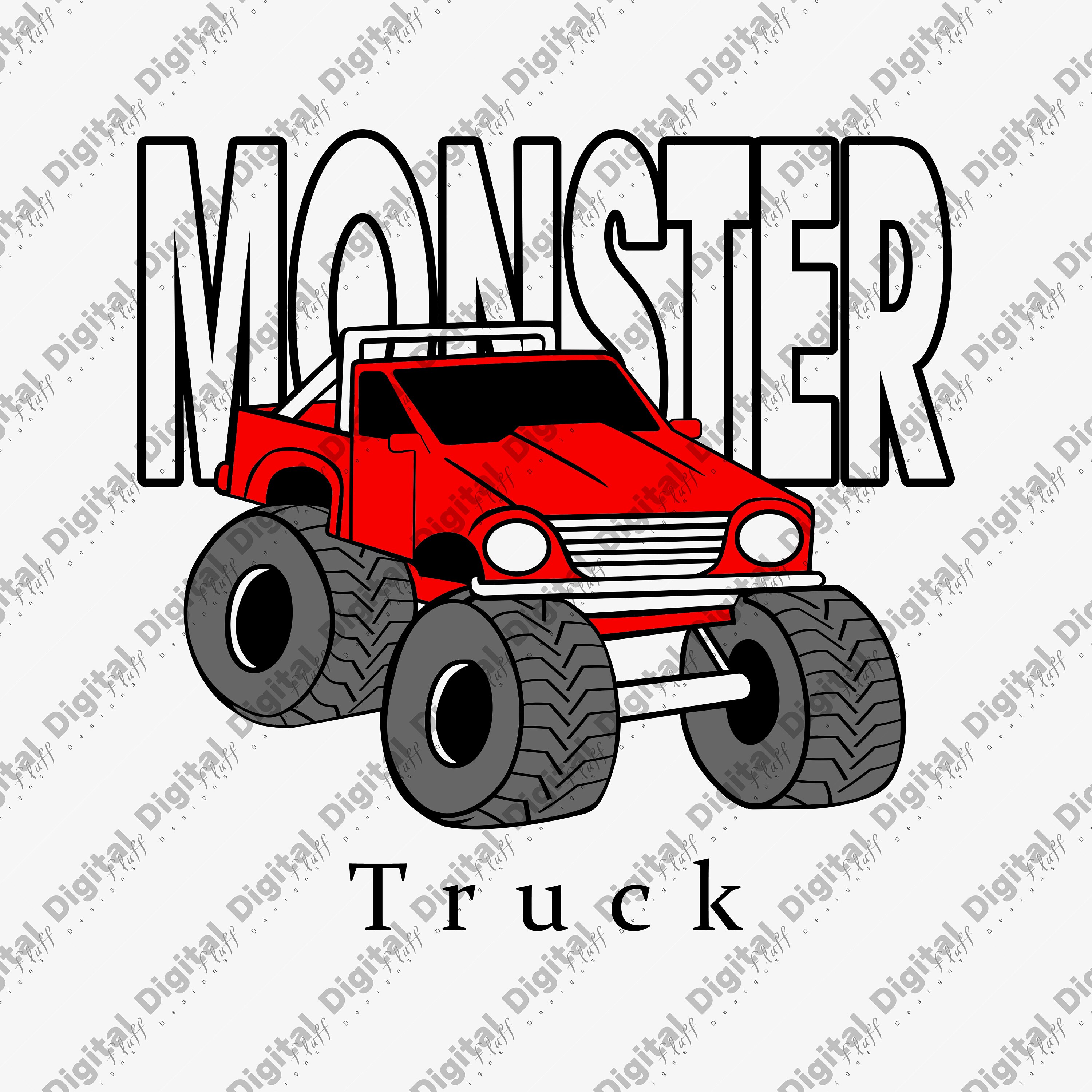 Monster Truck - SVG, DXF, EPS - Shirts, Hats, Stickers, Invitations ...