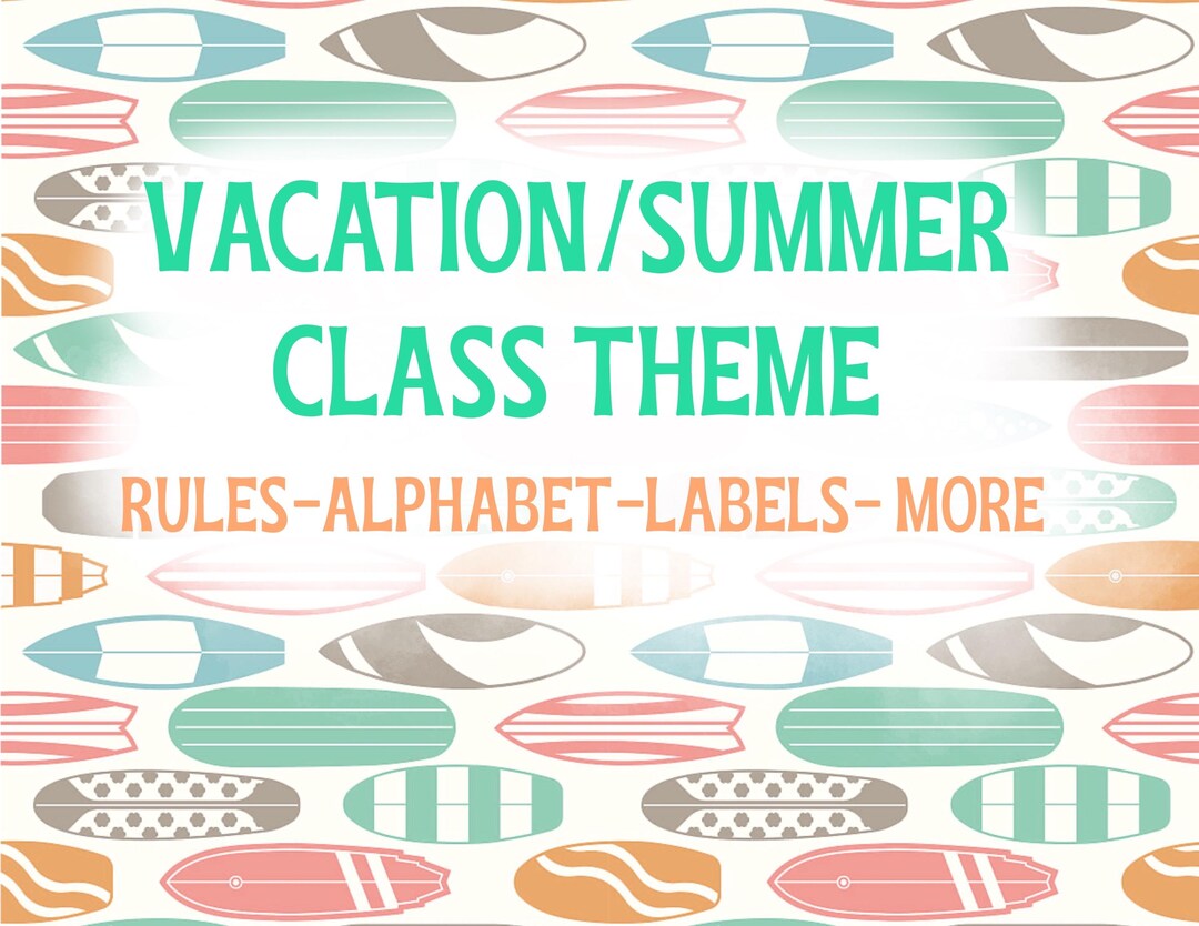 Tropical Beach Classroom Theme Pack | Printable Labels, Alphabet, Rules ...
