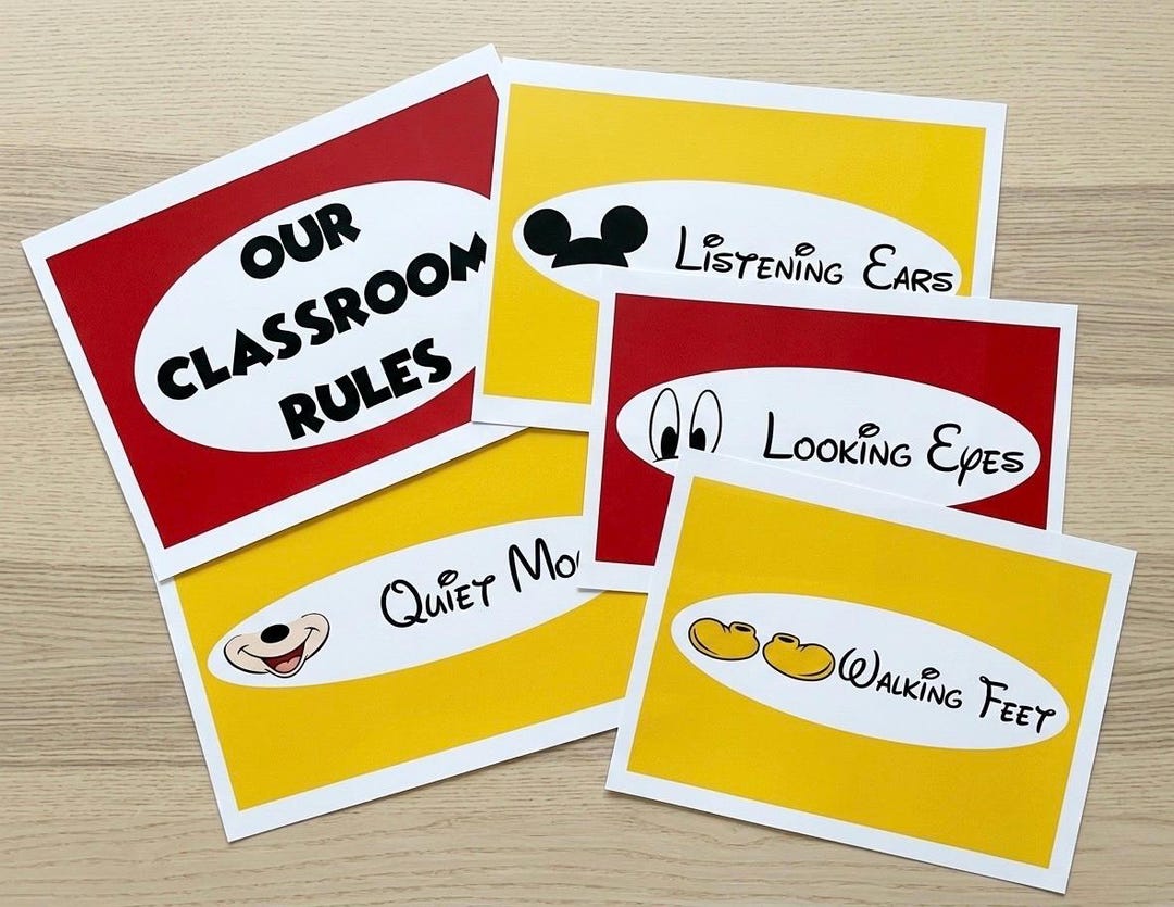Mickey Mouse Classroom Rules – Preschool or Pre-k – Printable PDF - Etsy