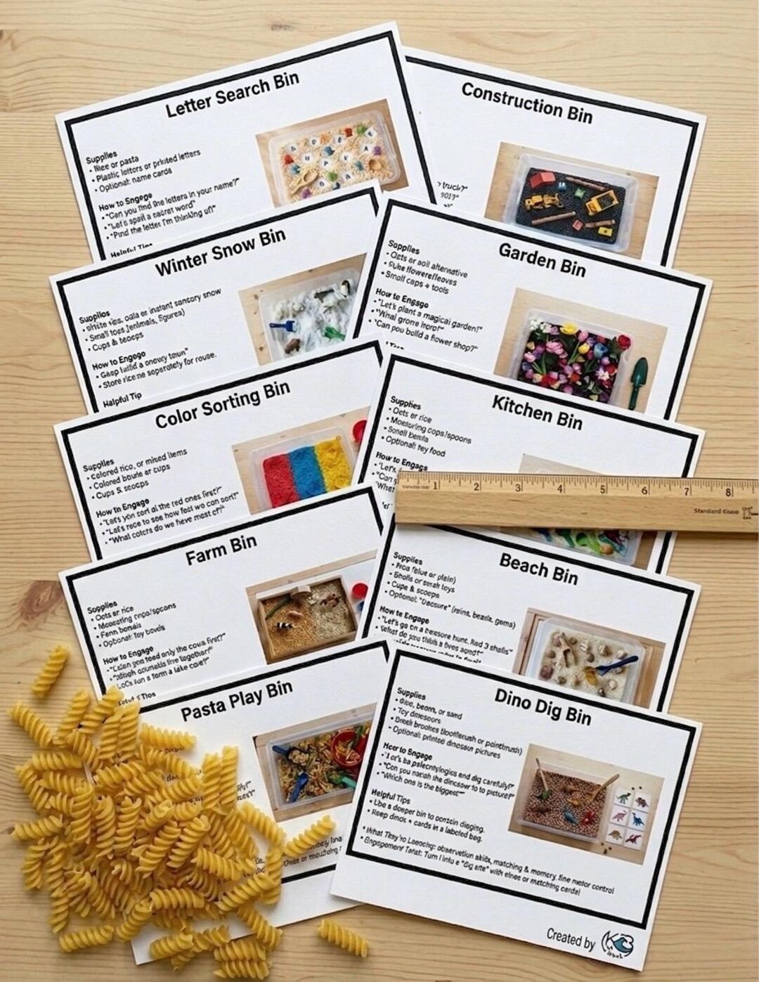Sensory Bin Cards Printable | Toddler Activities Ages 2–5 | Low Prep ...