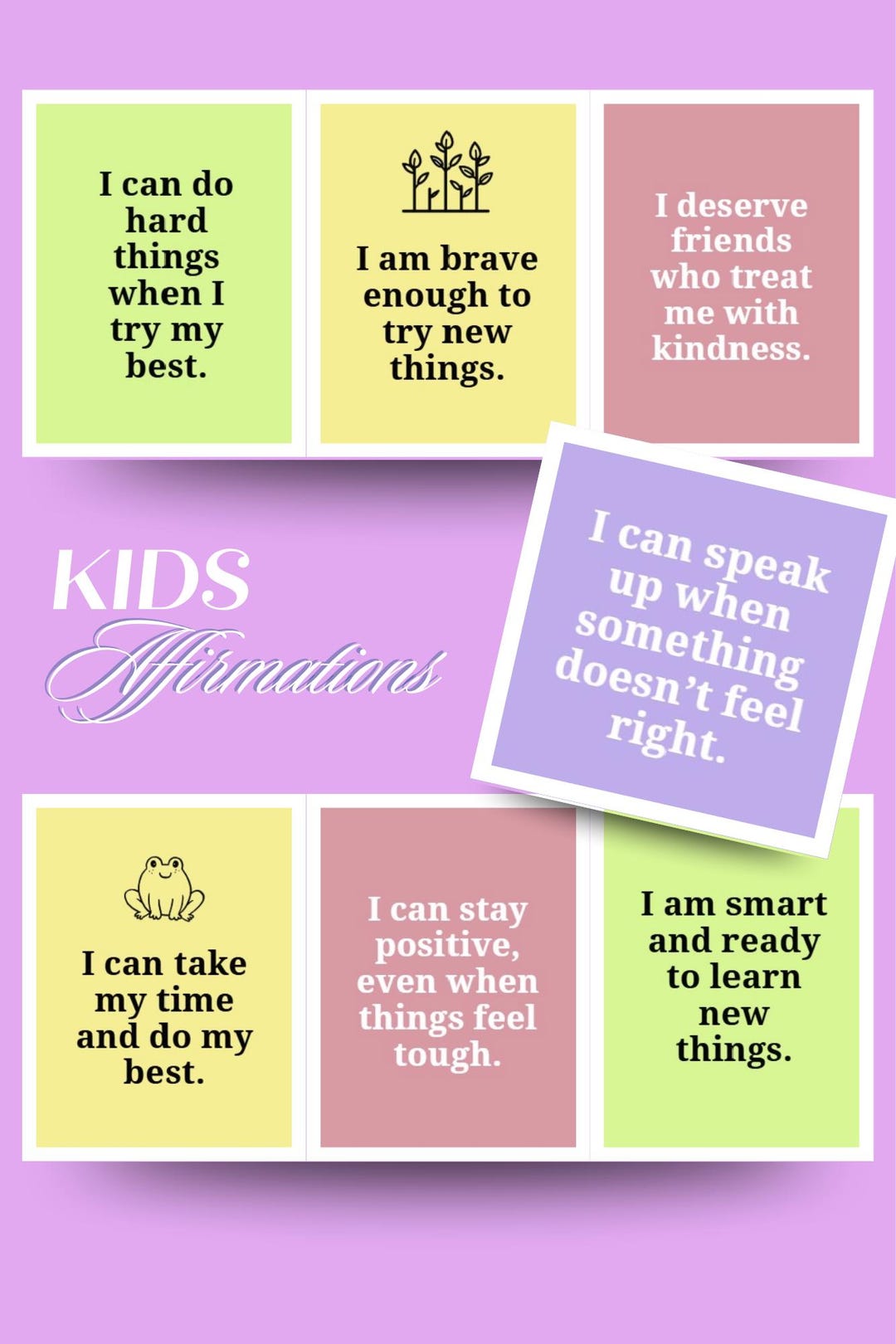 36 Confidence Building Affirmations for Upper Elementary Students ...