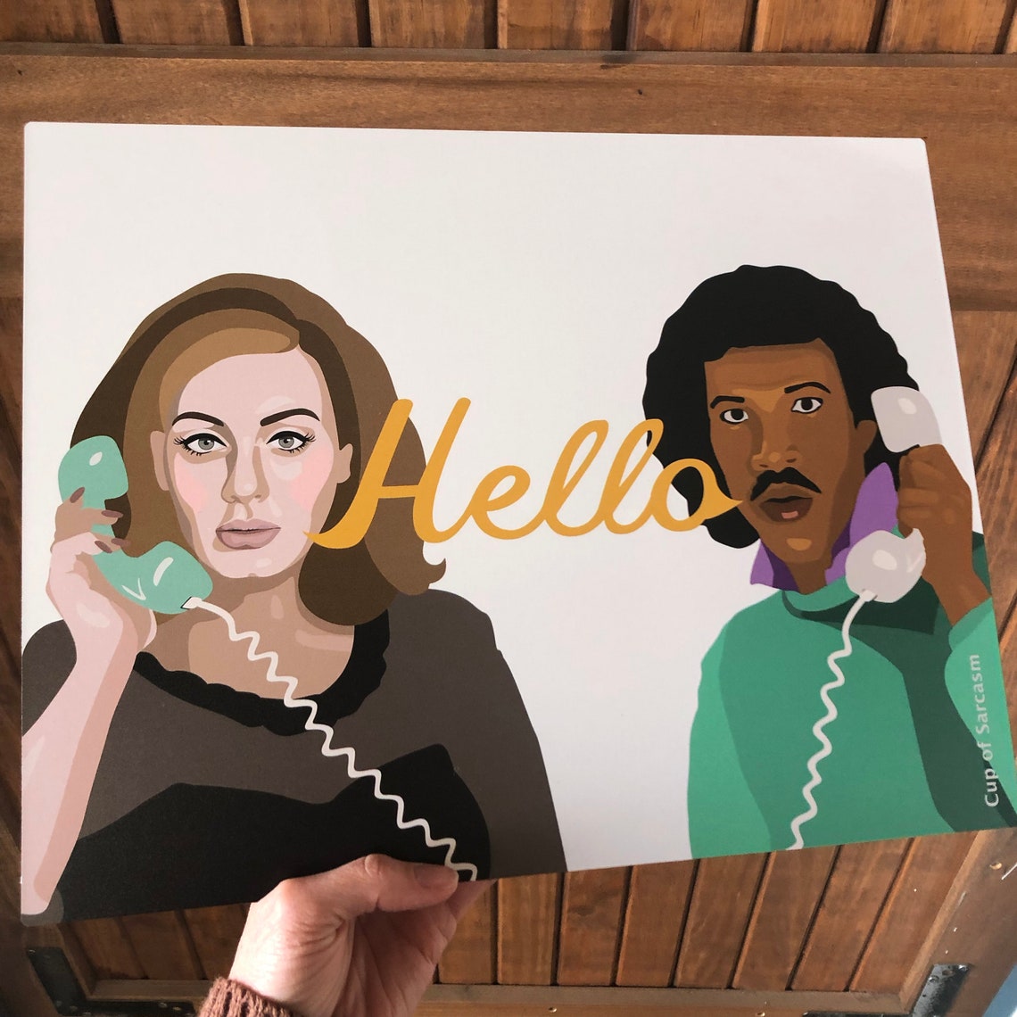 Two People Saying Hello an Original Drawing by Cup of Sarcasm - Etsy