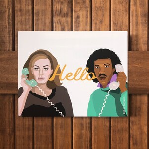 Two People Saying Hello an Original Drawing by Cup of Sarcasm - Etsy