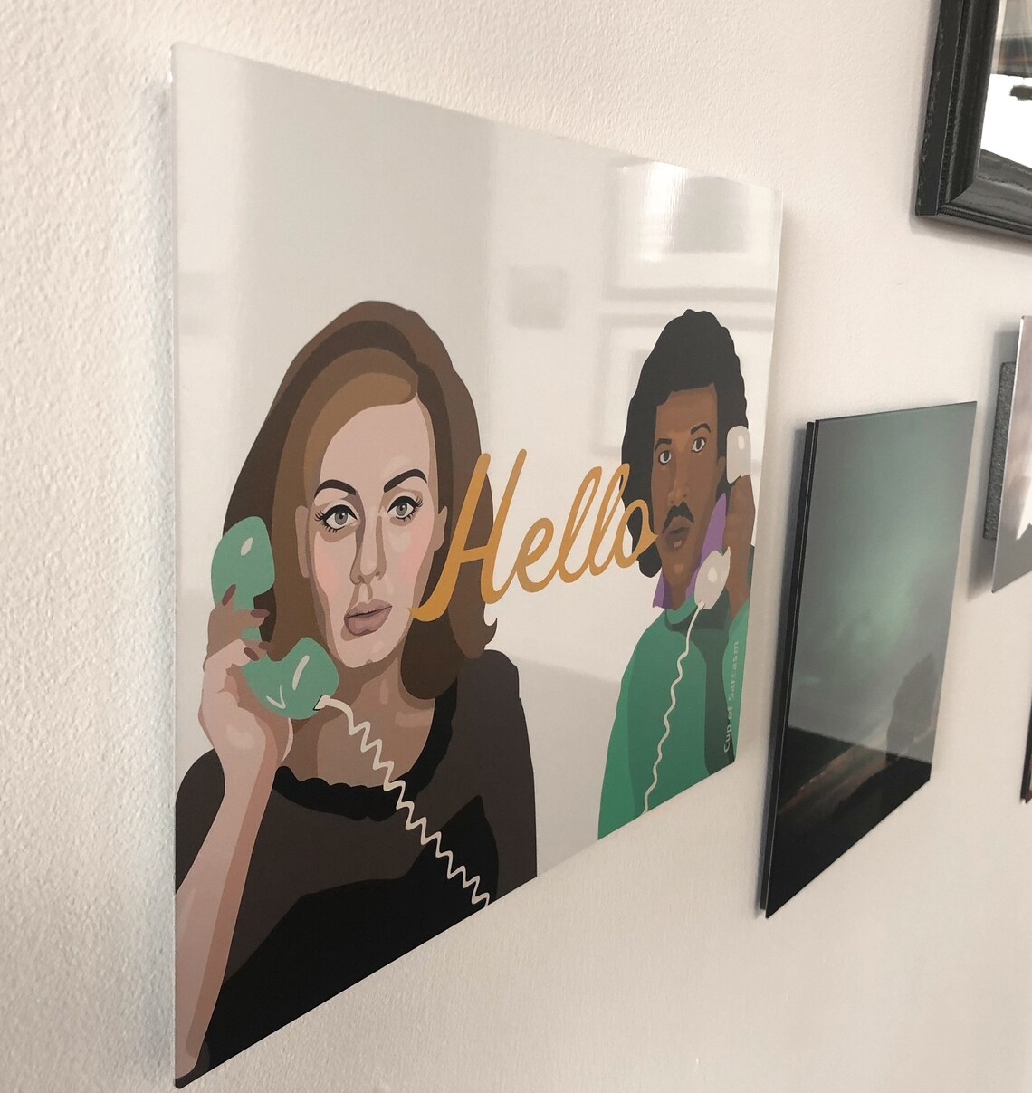 Two People Saying Hello an Original Drawing by Cup of Sarcasm - Etsy