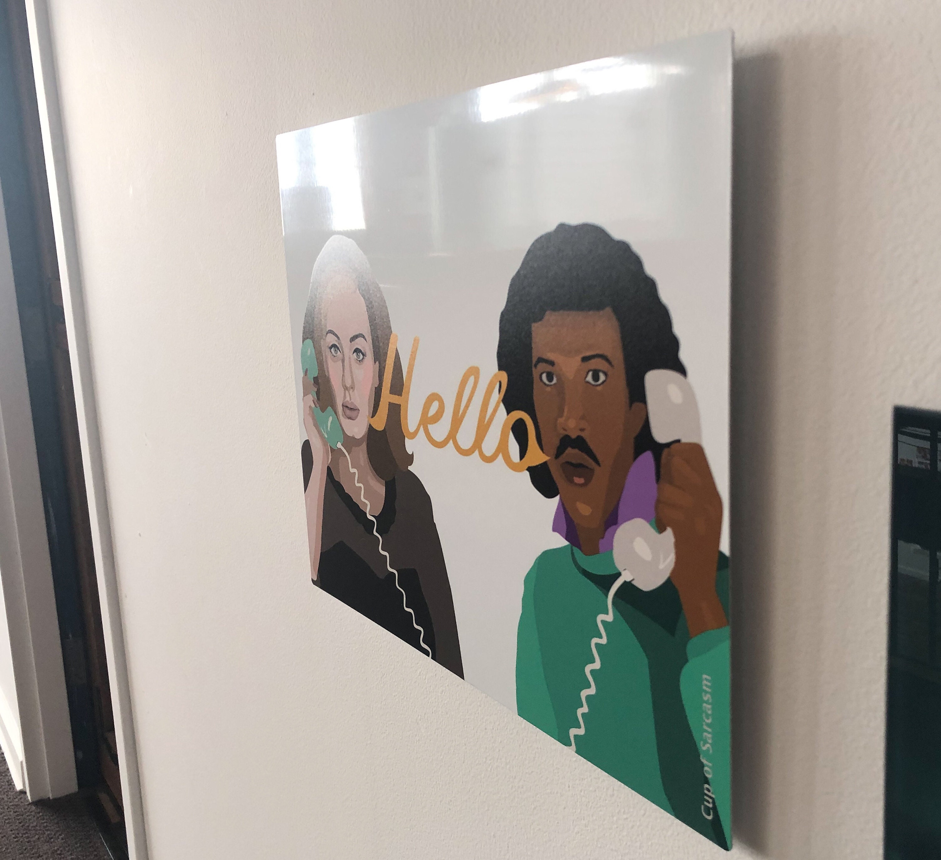 Two People Saying Hello an Original Drawing by Cup of Sarcasm - Etsy