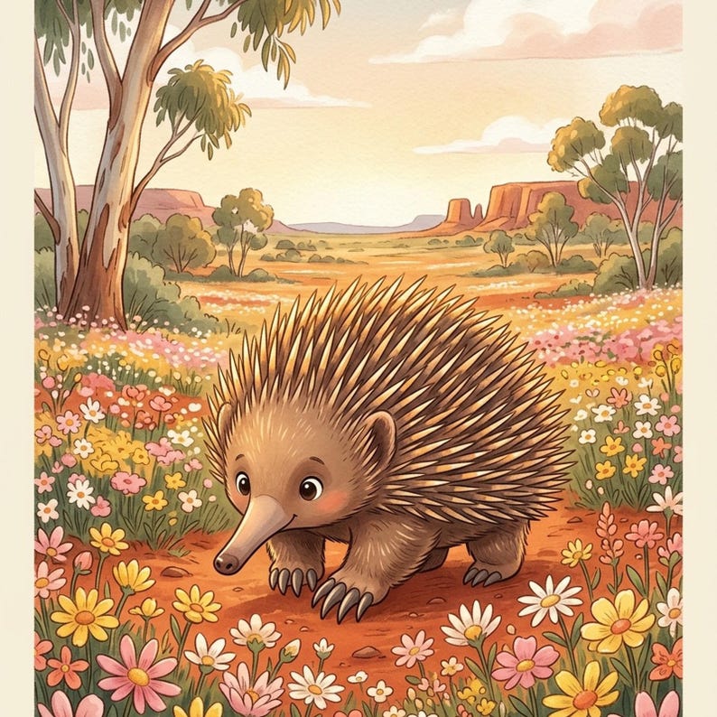 Red Centre Native Animals Nursery Prints: Australian Wildlife ...
