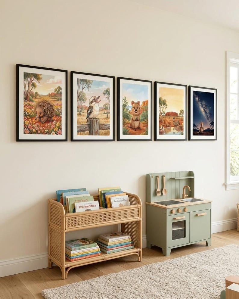Red Centre Native Animals Nursery Prints: Australian Wildlife ...