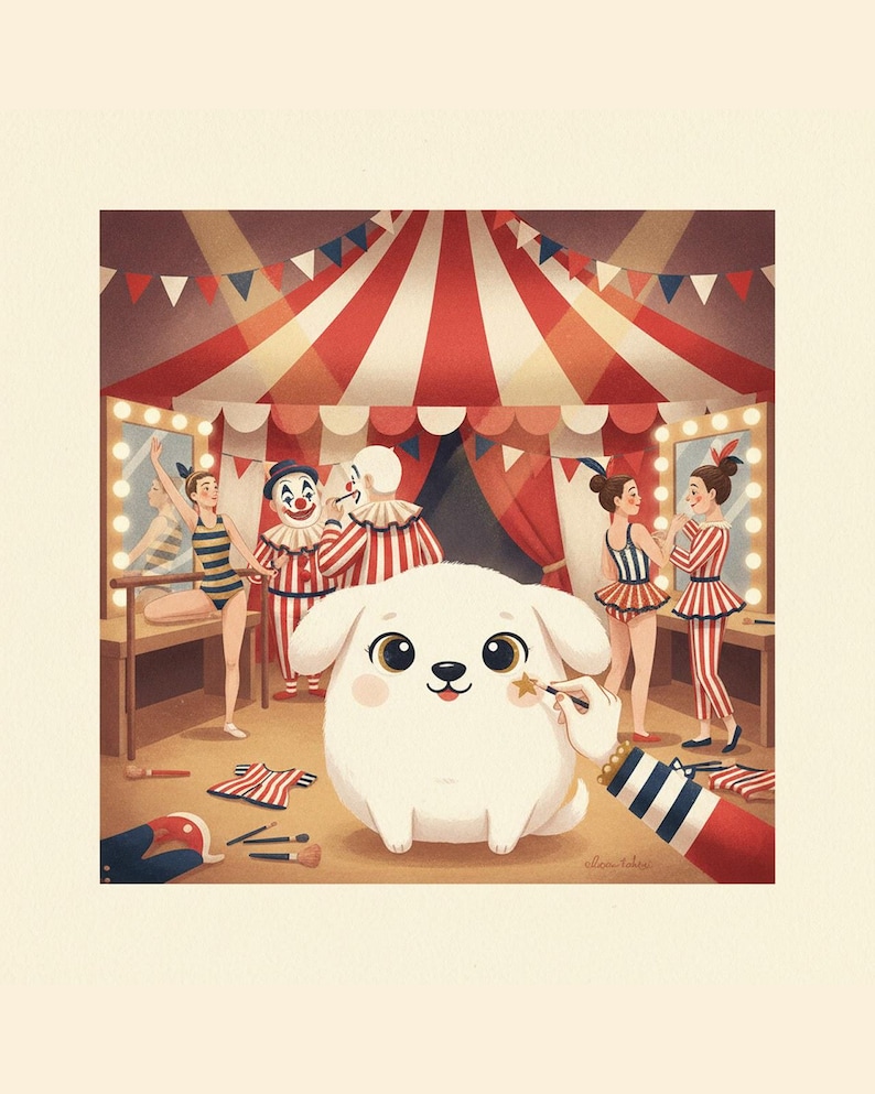 Circus Nursery Wall Art Set: Spring Animals, Neutral Palette (digital ...