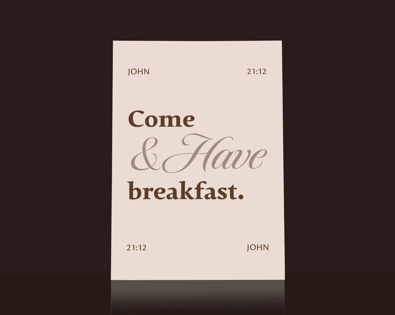 Come and Have Breakfast | First Communion or Baptism Gift, Christian ...