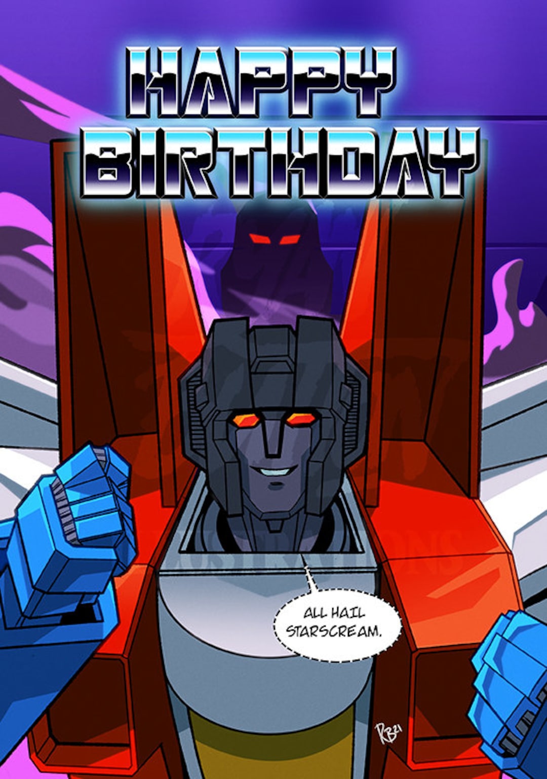 Transformers - Starscream Birthday Card - Etsy