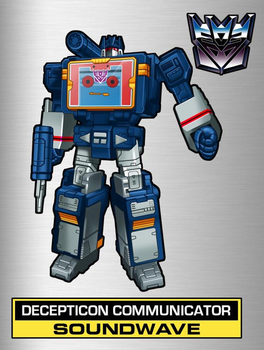 Shiny Vinyl Sticker - Soundwave - Etsy