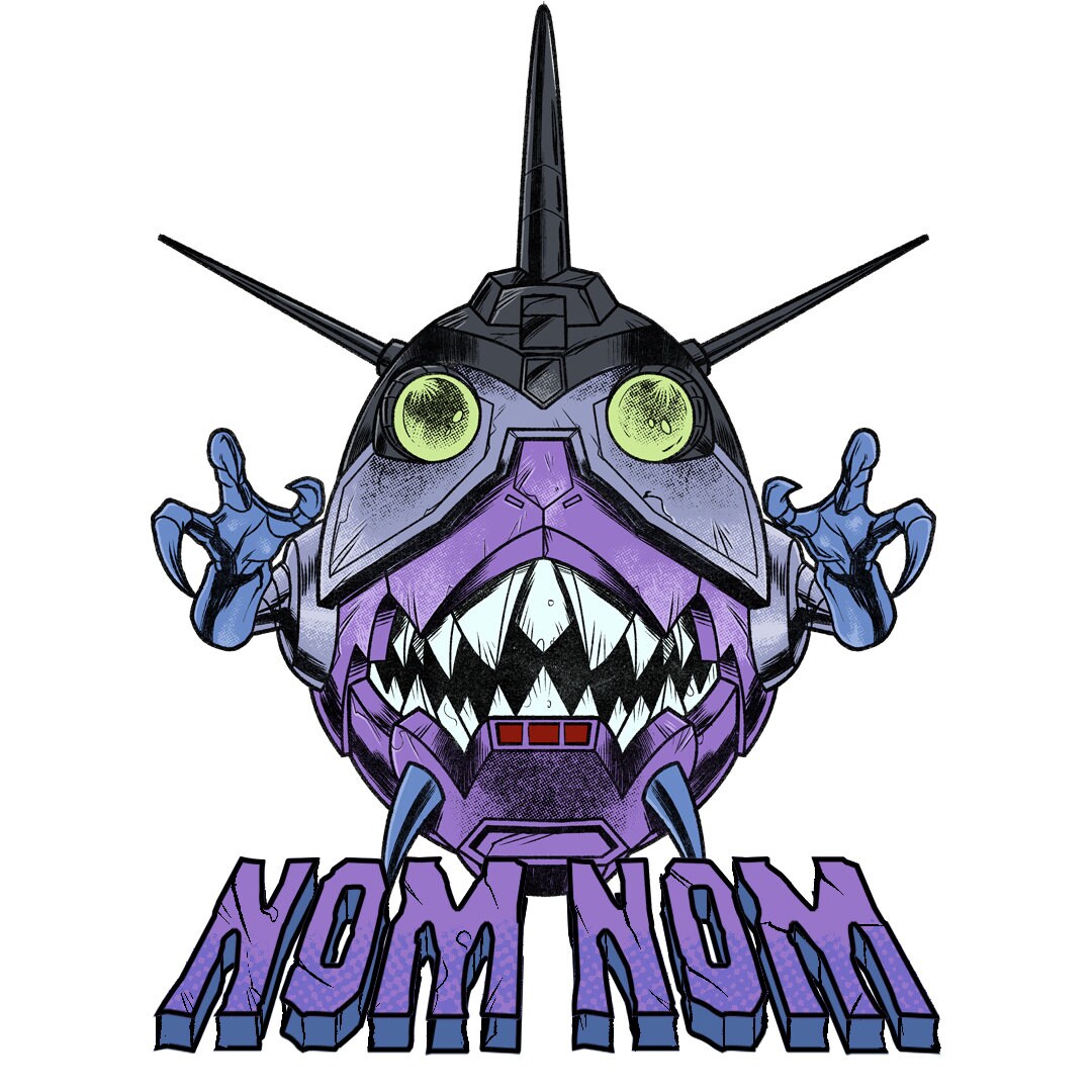 Gnaw Nom Nom Vinyl Sticker - Etsy