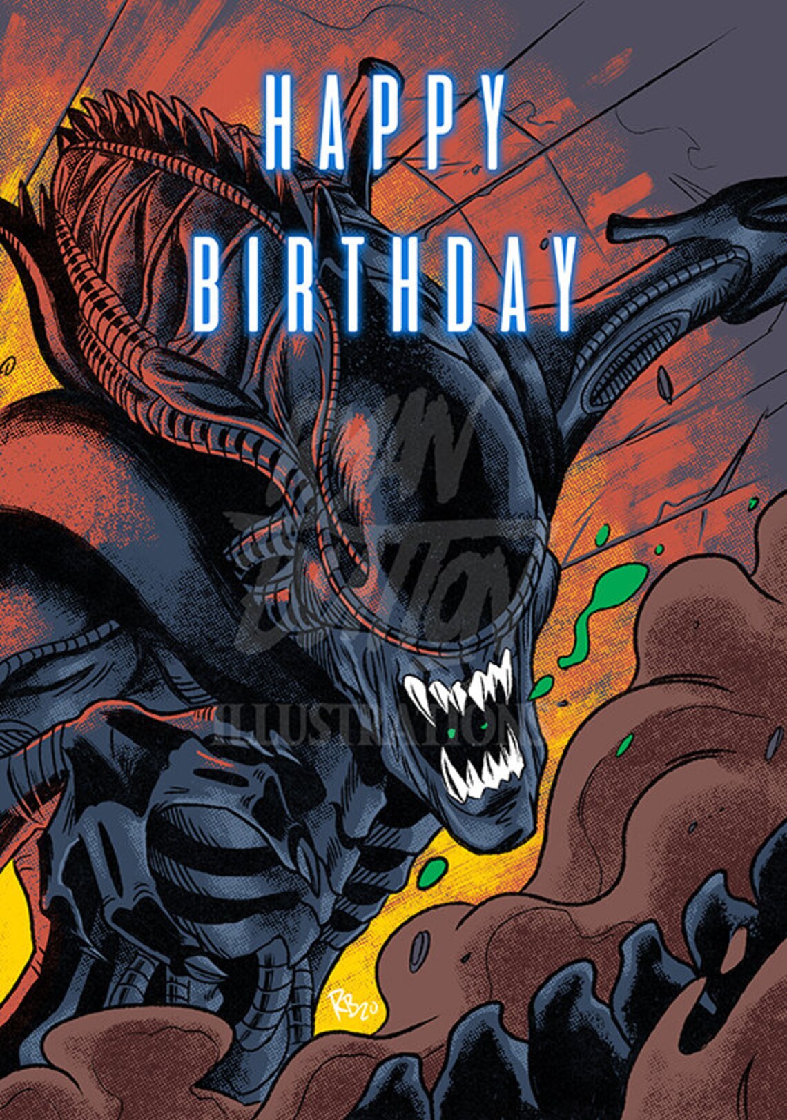 Aliens Birthday Card - Etsy UK