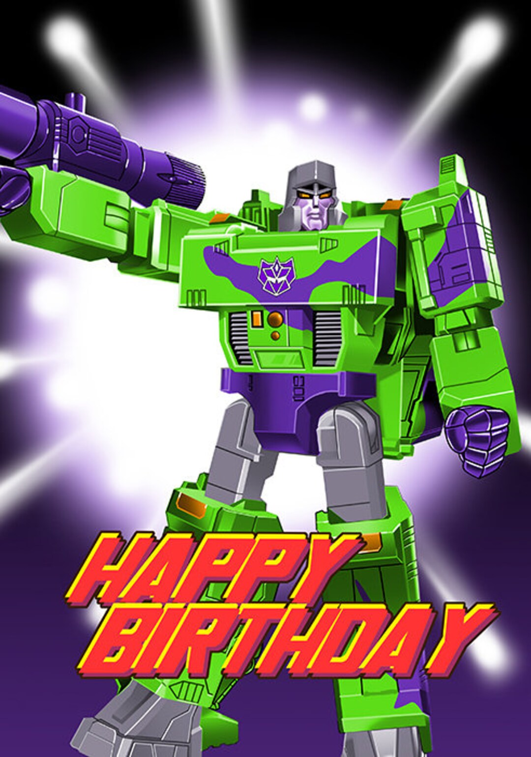 Transformers - G2 Megatron Birthday Card - Etsy