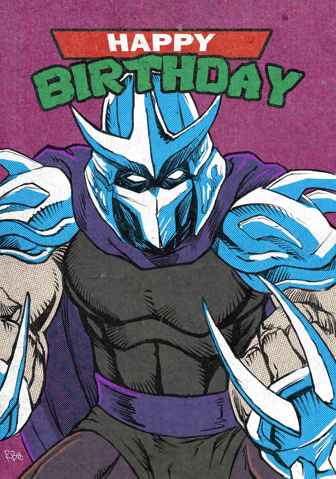 Ninja Turtles - Shredder (comic) Birthday Card - Etsy