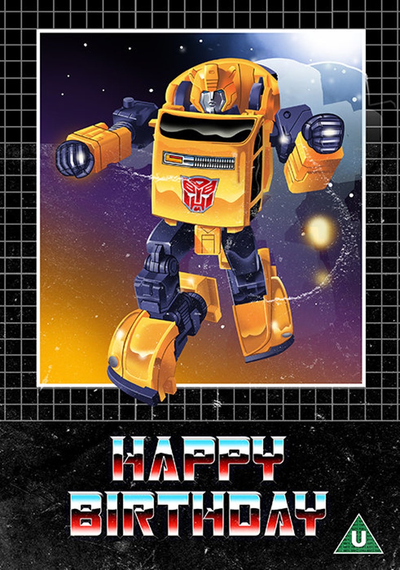 Transformers Bumblebee Birthday Card - Etsy