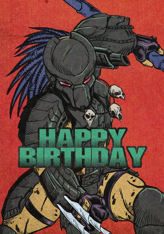 Predator Birthday Card | Etsy