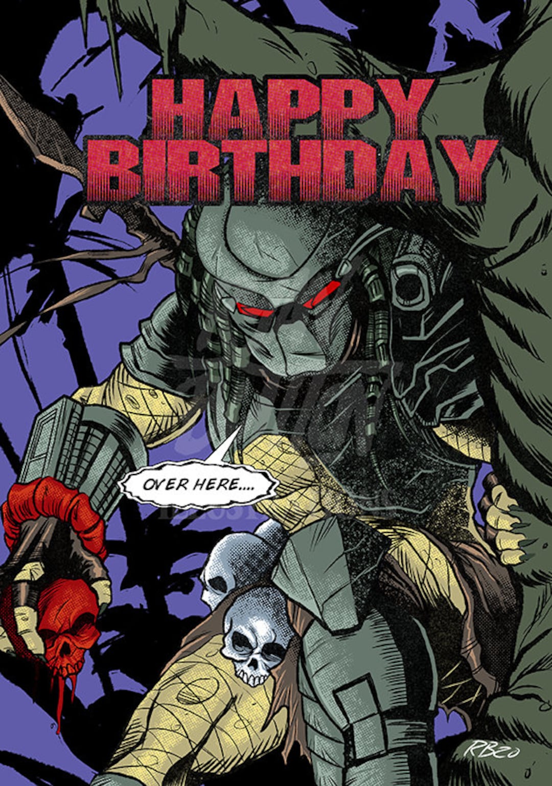 Predator - Birthday Card - Etsy