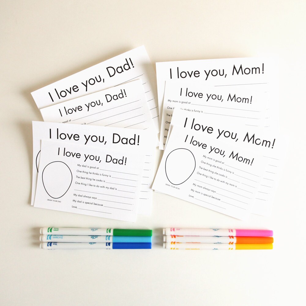 Father's Day and Mother's Day Printable Cards Gifts - Etsy