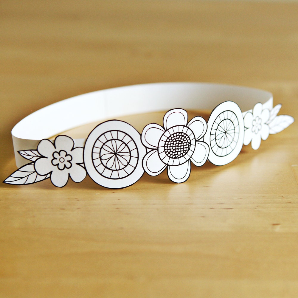 Paper Flower Crown Kids Craft - Etsy