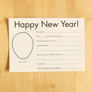 New Year Reflection for Kids - Journal Prompts - New Year Resolution ...