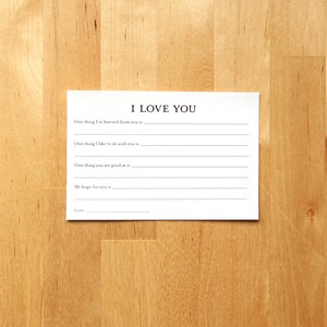 I Love You Card Printable Cards Valentine's Day Card Personalized Gift ...