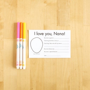 I Love You Nana and Papa Printable Cards Gifts for Nana Personalized ...