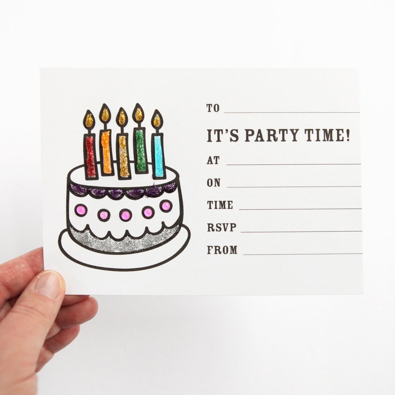 DIY Kids Birthday Invitation: Fill-in Party Card (ages 1-10) (PDF) - Etsy