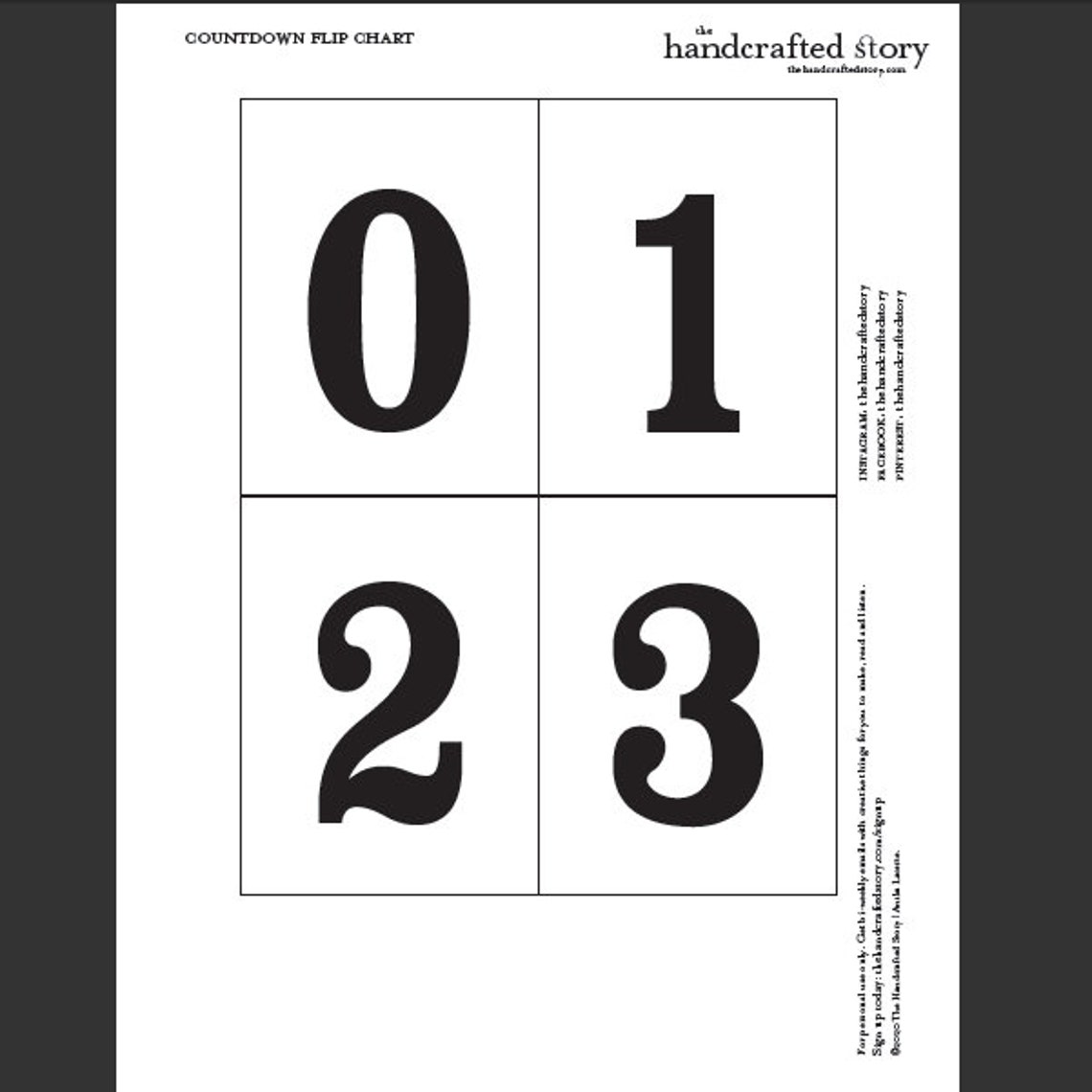 DIY Countdown Flip Chart Printable Make It for Your 100-day - Etsy UK