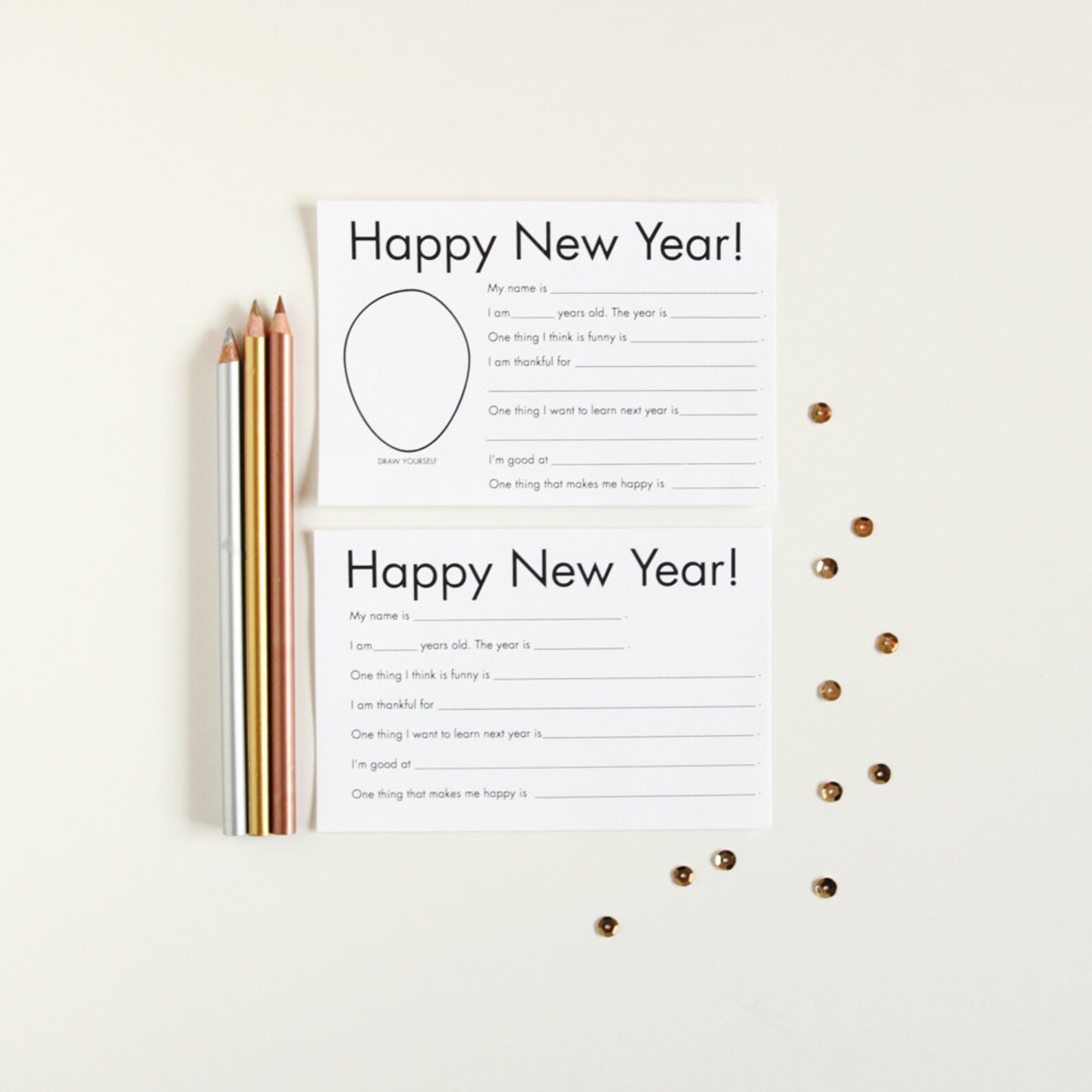 New Year Reflection for Kids Journal Prompts New Year Resolution Kids ...